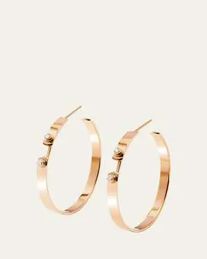 NOUVEL HERITAGE 18k Hoop Earrings - Rose Gold