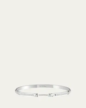 NOUVEL HERITAGE 18k Bangle With Diamonds - White Gold