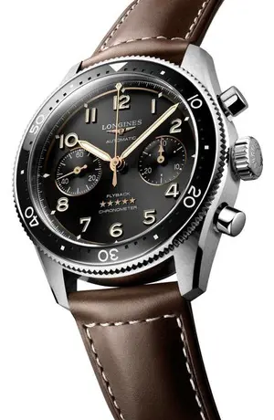 LONGINES Spirit Flyback Automatic Chronograph Strap Watch - Black