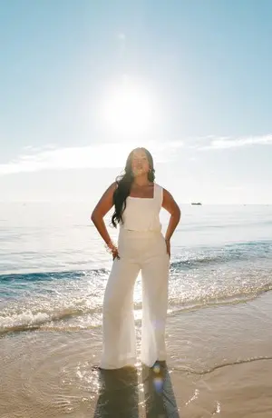 PETAL & PUP Devlin Linen Wide Leg Pants - Cloud White