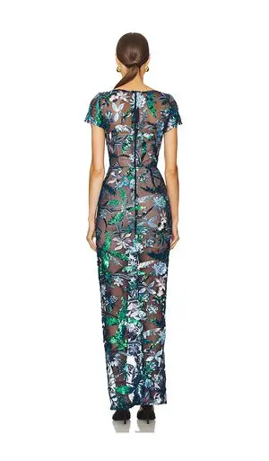 BRONX BANCO Zinna Embroidered Gown