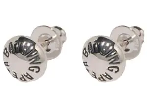 A BATHING APE Button Earrings - Silver
