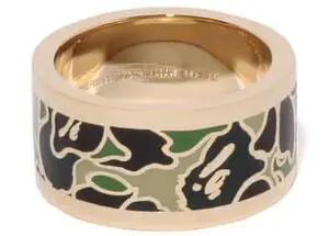 A BATHING APE ABC Camo Ring Gold