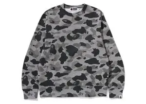 A BATHING APE Heather Camo Ape Head Crewneck Sweatshirt