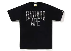 A BATHING APE Heather Gray Camo Bathing Ape Tee Shirt - Black