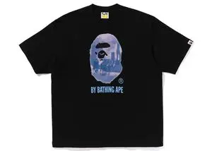 A BATHING APE Painting Bathing Ape Relaxed Fit Tee Shirt - Black