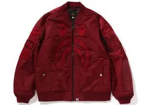 A BATHING APE Shark Ma1 Jacket - Red