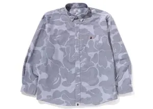A BATHING APE Stripe Camo Relaxed Fit Shirt