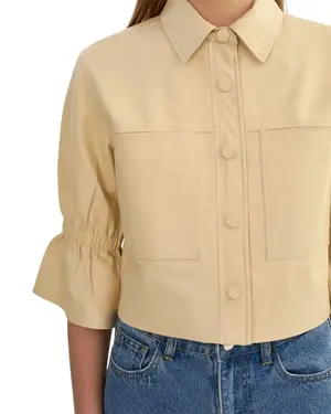 LAMARQUE Carolina Leather Jacket - Butter