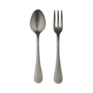 MEPRA 2 Piece Textured Silver Serving Set - Gray