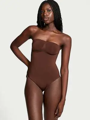 Victoria's Secret Shapewear Victoria Seamlessshaping™ Strapless Bodysuit - Brown