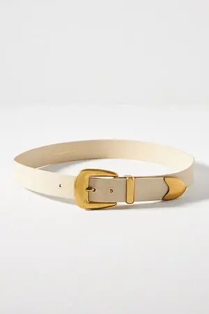 Anthropologie Vintage Western Belt Cream