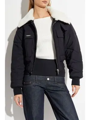Coperni Logo-patch Faux-shearling Puffer Jacket