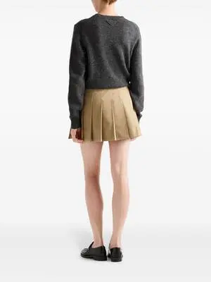 Prada Buckled Pleated Miniskirt