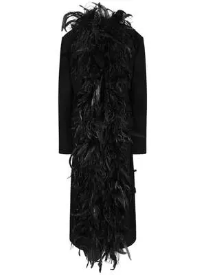 Dolce & Gabbana Feather-trimmed Coat