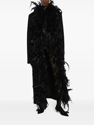 Dolce & Gabbana Feather-trimmed Coat