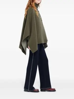 BARRIE Cashmere Blend Cape - Green
