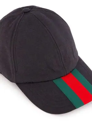 Gucci Web-detail Baseball Cap - Black