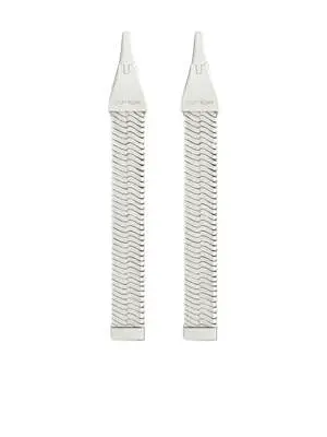 COURREGES Snake-chain Brass Drop Earrings