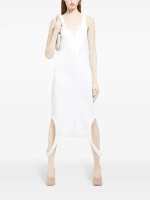 COURREGES Knitted Reversed Dress - White