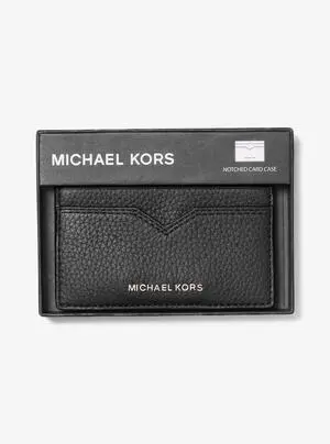 Michael Kors Hudson Pebbled Leather Card Case In By