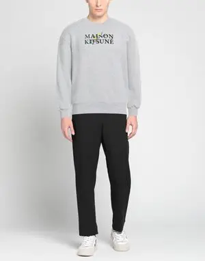 Maison Kitsuné Crewneck Sweatshirt With Embroidered Logo - Grey