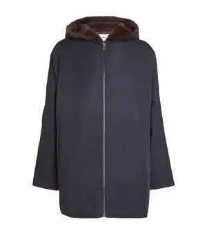 YVES SALOMON Long-haired Mink-lined Technical Jacket