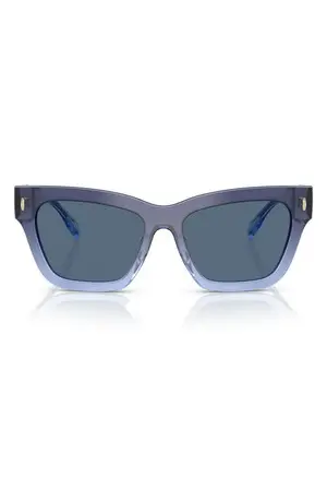 Tory Burch 54mm Polarized Cat-eye Sunglasses - Dark Blue