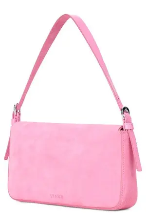 Staud Harlow Suede Shoulder Bag - Orchid