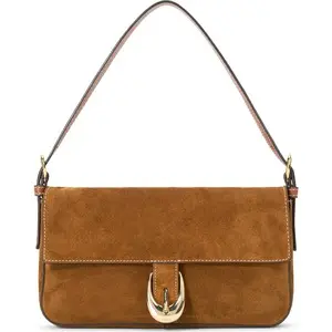 Staud Harlow Suede Shoulder Bag - Tan