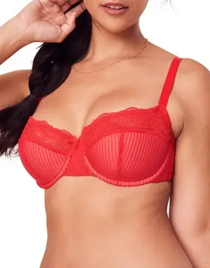 ADORE ME Selma Contour Balconette Bra - Dark Red