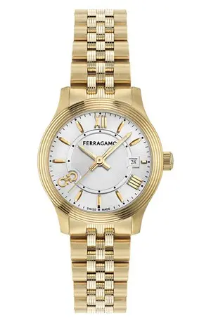 FERRAGAMO Duo Bracelet Watch - Ip Yellow Gold
