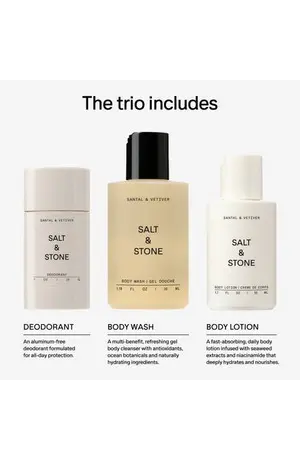 SALT & STONE Santal & Vetiver Mini Trio Discovery Set