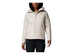 Columbia Quilted Hooded Jacket With Fleece Lining - Dark Stone