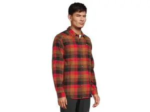 Columbia Cornell Woodstm Flannel Long Sleeve Shirt Clothing Black Backland Tartan - Multi