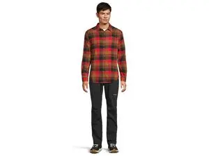 Columbia Cornell Woodstm Flannel Long Sleeve Shirt Clothing Tobacco Buffalo Check - Multi