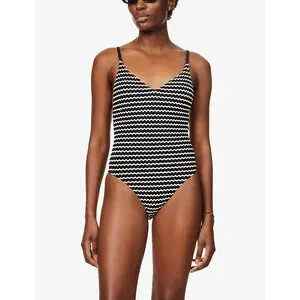 Seafolly Mesh Effect V-neck One-piece Swimsuit