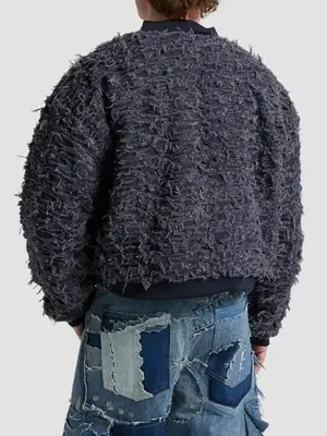 WHO DECIDES WAR Husk Distressed Cotton Bomber Jacket
