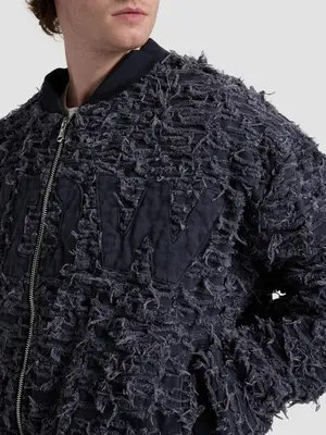 WHO DECIDES WAR Husk Distressed Cotton Bomber Jacket