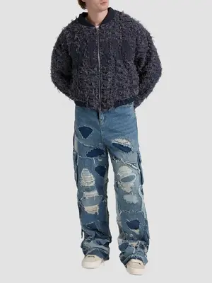 WHO DECIDES WAR Husk Distressed Cotton Bomber Jacket