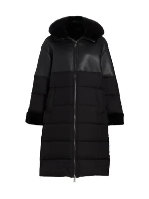 MERCER COLLECTIVE Kate Mixed-media Puffer Coat