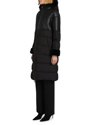 MERCER COLLECTIVE Kate Mixed-media Puffer Coat