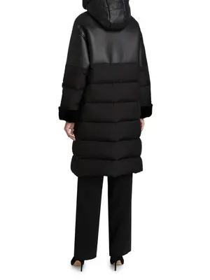 MERCER COLLECTIVE Kate Mixed-media Puffer Coat