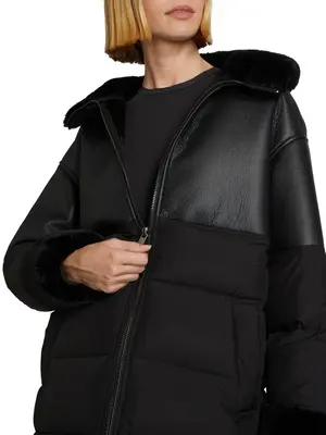 MERCER COLLECTIVE Kate Mixed-media Puffer Coat