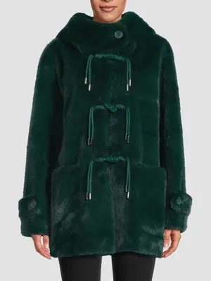 Kobi Halperin Rosie Faux-fur Coat - Lagoon