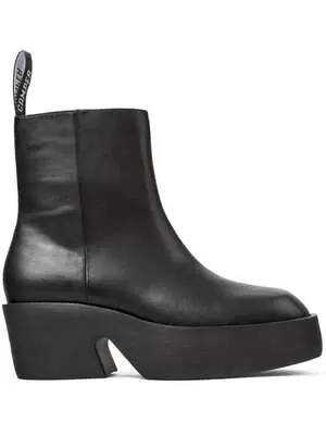 Camper Billie Leather Ankle Boots - Black