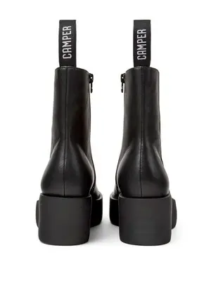 Camper Billie Leather Ankle Boots - Black