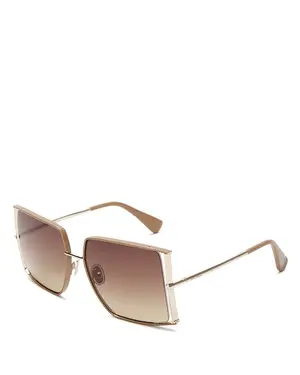 Max Mara Jean Square Sunglasses - Brown/brown