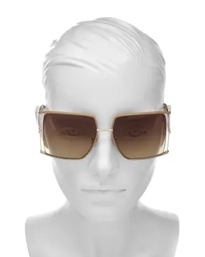 Max Mara Jean Square Sunglasses - Brown/brown