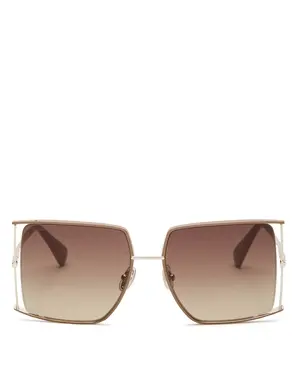 Max Mara Jean Square Sunglasses - Brown/brown